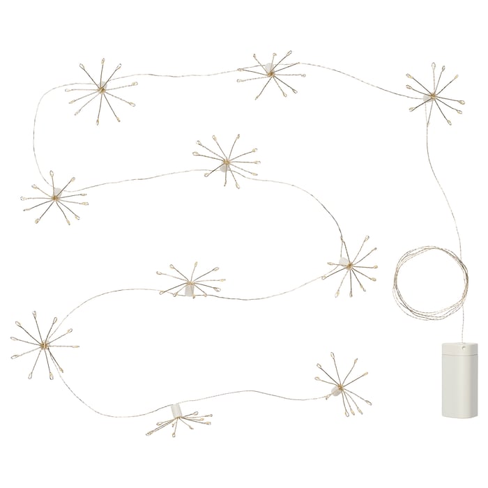 STRÅLA LED lighting chain with 10 lights, sparkler/battery operated ...