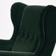 STRANDMON armchair and footstool, Djuparp dark green - IKEA CA
