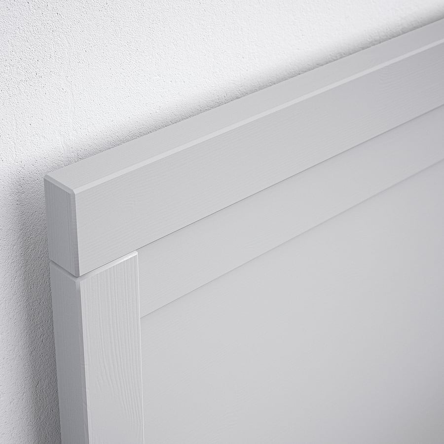 SUNDVIK ext bed frame with slatted bed base, gray, 97x190 cm (381/4x743 ...