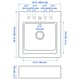 TALLSJÖN apron front sink, dark gray/stone effect, 61x67 cm (237/8x261 ...