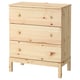 TARVA 3-drawer chest, pine, 76x92 cm (297/8x361/4") - IKEA CA