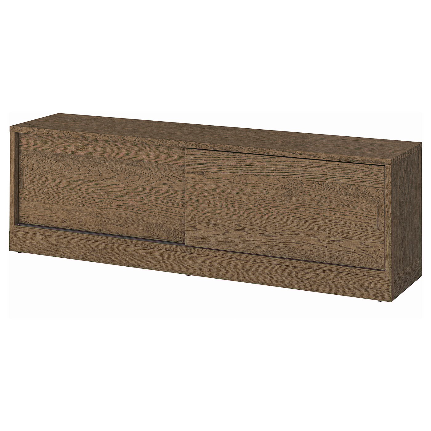 TONSTAD TV bench, brown stained oak veneer, 178x37x55 cm (701/4x145 ...