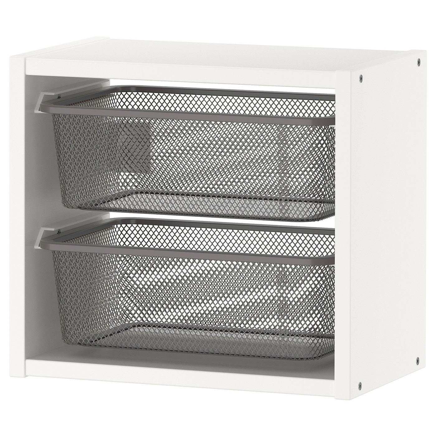 TROFAST wall storage, white/dark gray, 34x21x30 cm (133/8x81/4x113/4 ...