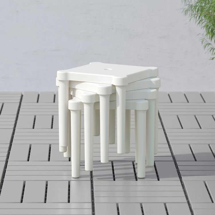 UTTER children's stool, indoor/outdoor/white - IKEA CA