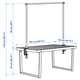 VÄRMANSÖ / HELGEÖ table with decorating rod, outdoor dark gray/black ...