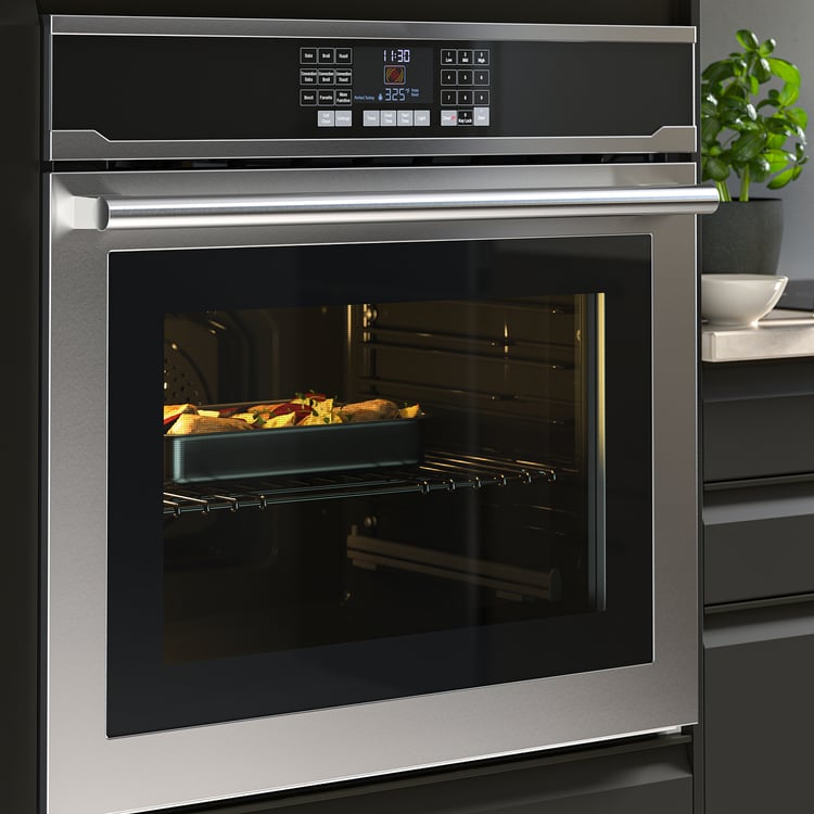 VASKARBO wall oven with true conv+self-clean, Stainless steel - IKEA CA