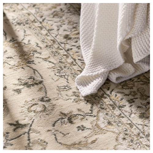 VEDBÄK rug, low pile, yellow/green, 133x195 cm (4'4"x6'5") - IKEA CA