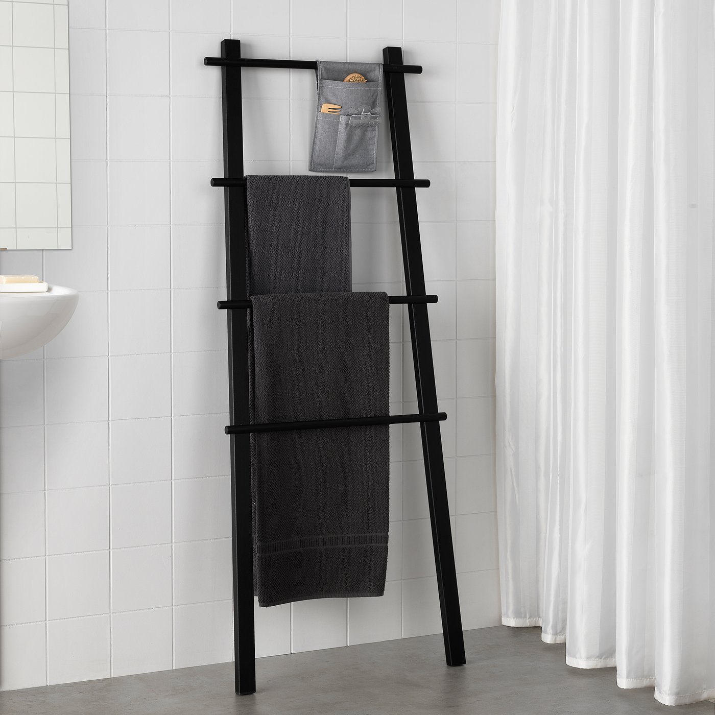 VILTO towel stand, black - IKEA CA