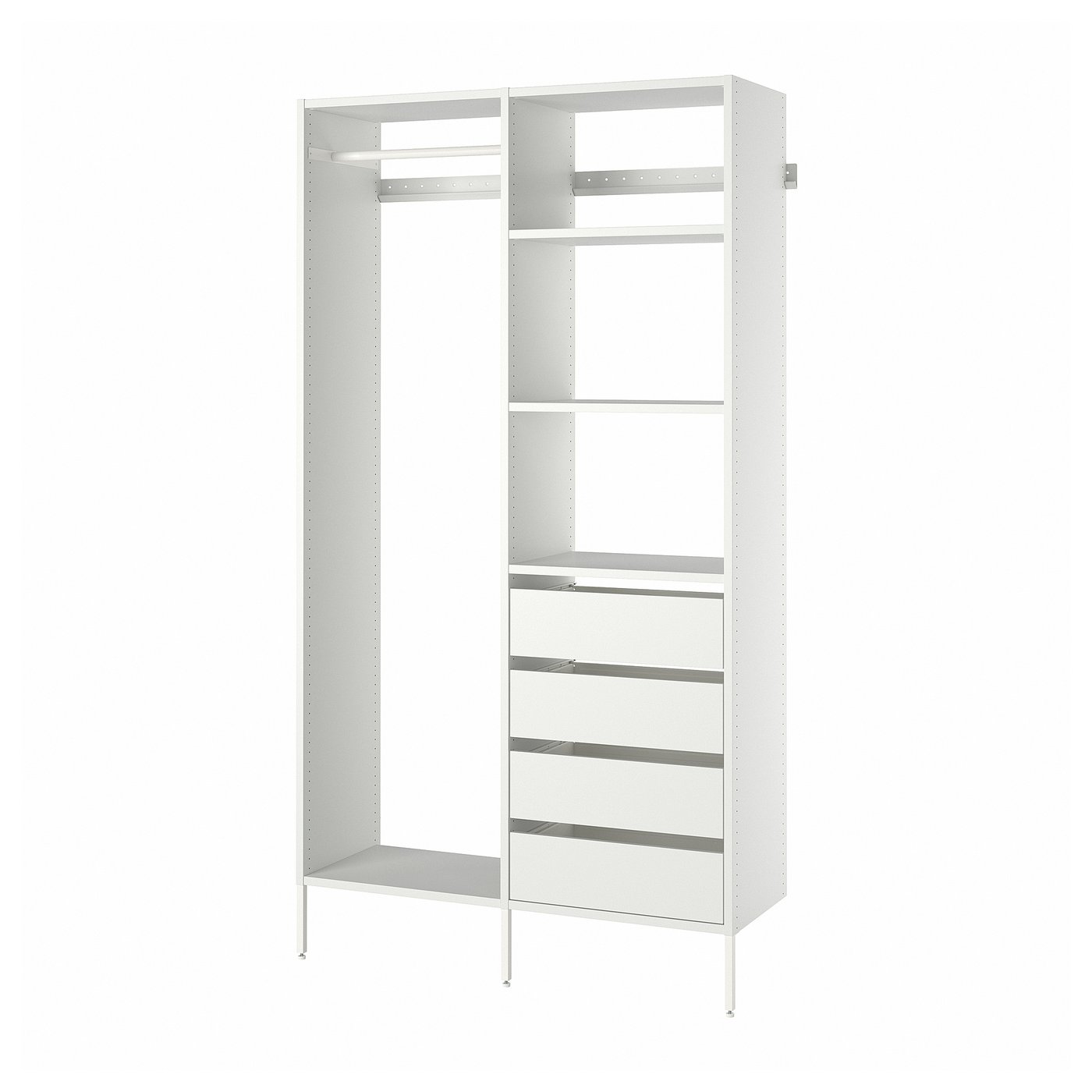 AURDAL agencement armoire-penderie, blanc, 125x40x221 cm (491/4x153 ...