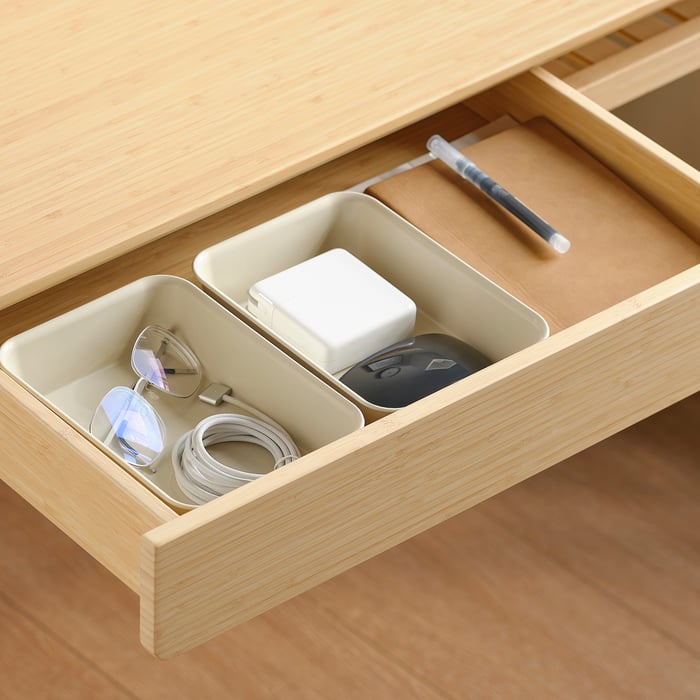 BETESHÄST / HATTEFJÄLL bureau et chaise, bambou beige/blanc - IKEA CA