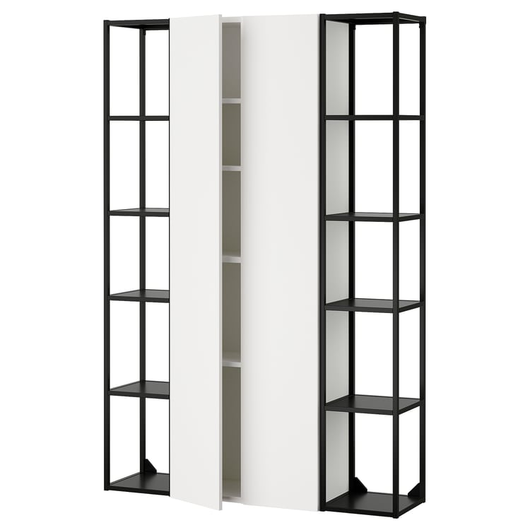 ENHET rangement, anthracite/blanc, 122x32x183 cm (48x123/4x72") - IKEA CA