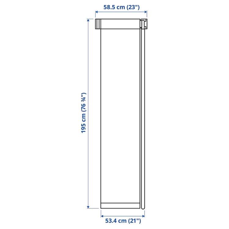 FRIDANS store à enrouleur opaque, blanc, 58.5x195 cm (23x76 ¾") - IKEA CA