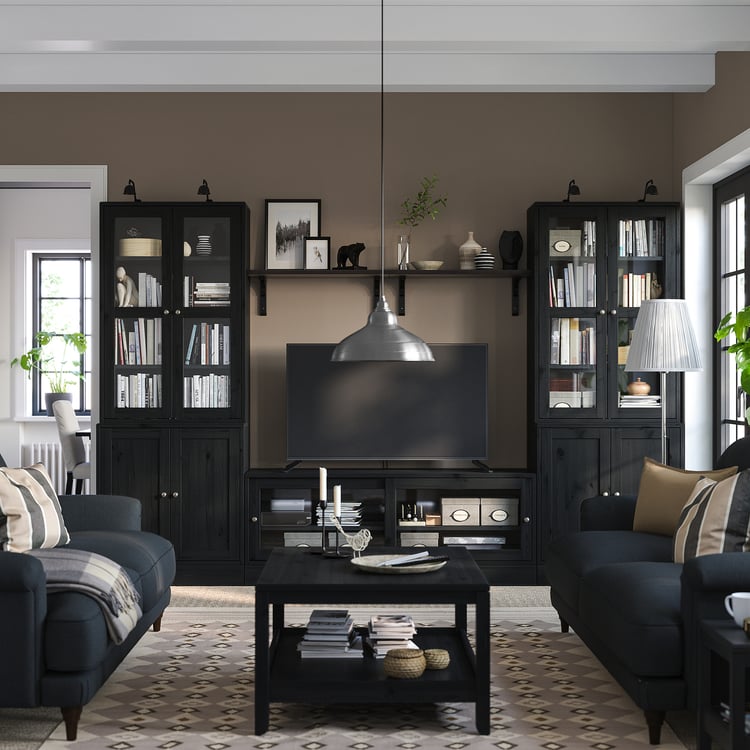 HAVSTA agenc rangt télé/vitrines, noir, 322x47x212 cm (1263/4x181/2x831 ...