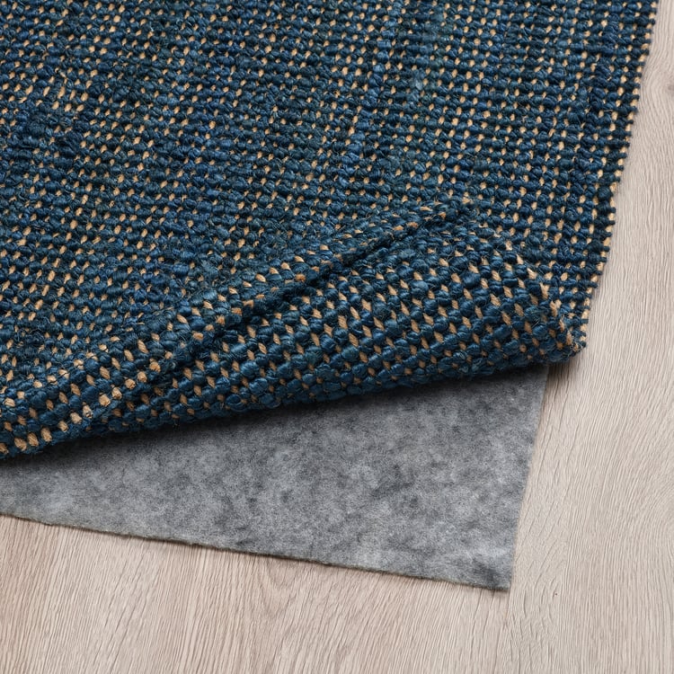 LANDBANA tapis tissé plat, bleu foncé, 240x300 cm (7'10"x9'10") - IKEA CA