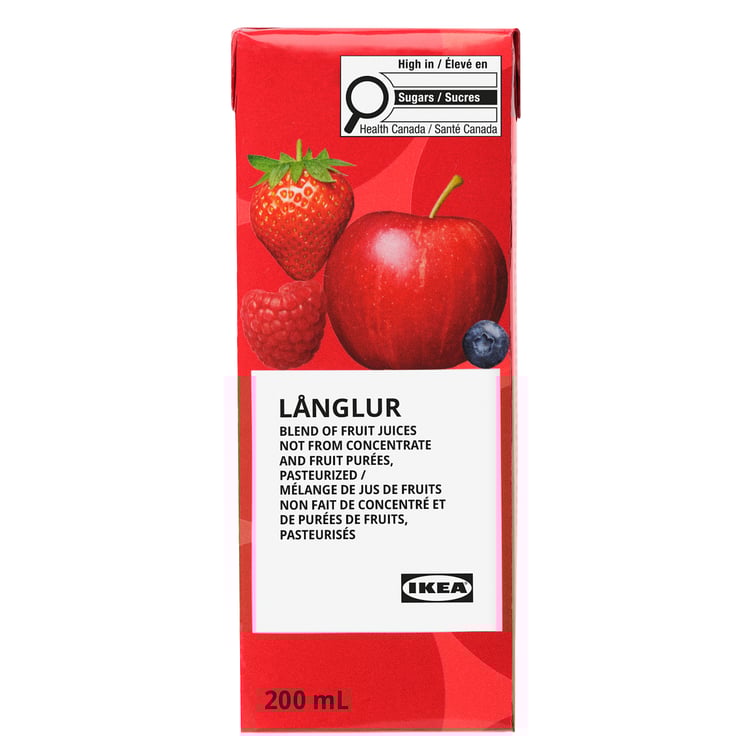 LÅNGLUR smoothie aux fruits, rouge/vitamine C ajoutée, 200 ml (7 oz ...