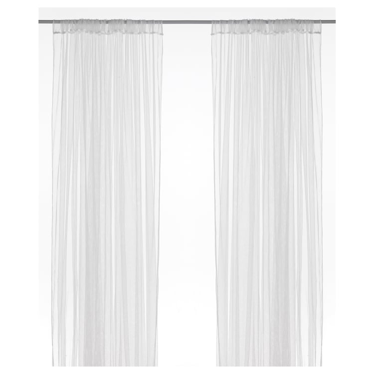 LILL rideaux filet, 2 panneaux, blanc/avec passe-tringle, 280x250 cm ...