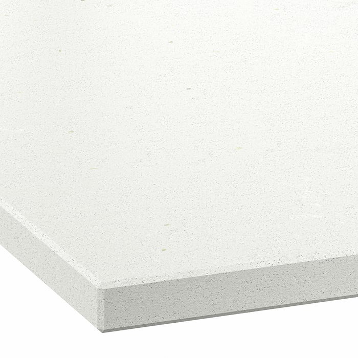 LOCKEBO comptoir sur mesure, blanc cassé gris/effet béton composite en ...