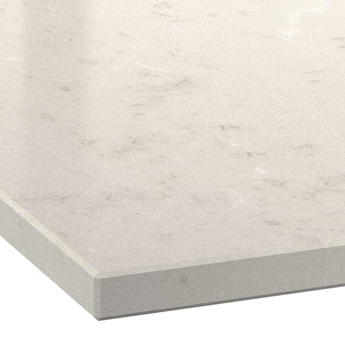 LOCKEBO comptoir sur mesure, gris clair blanc/gris/marbré composite en ...