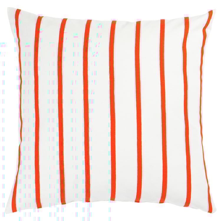 NICKFIBBLA housse de coussin, blanc orange/rayure, 50x50 cm (20x20 ...