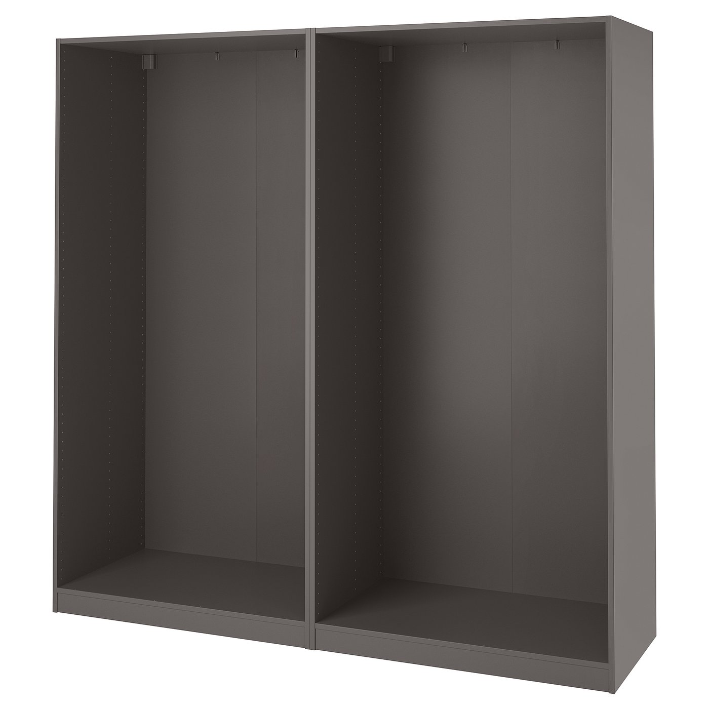 PAX 2 caissons armoire, gris foncé, 200x58x201 cm (785/8x227/8x791/4 ...