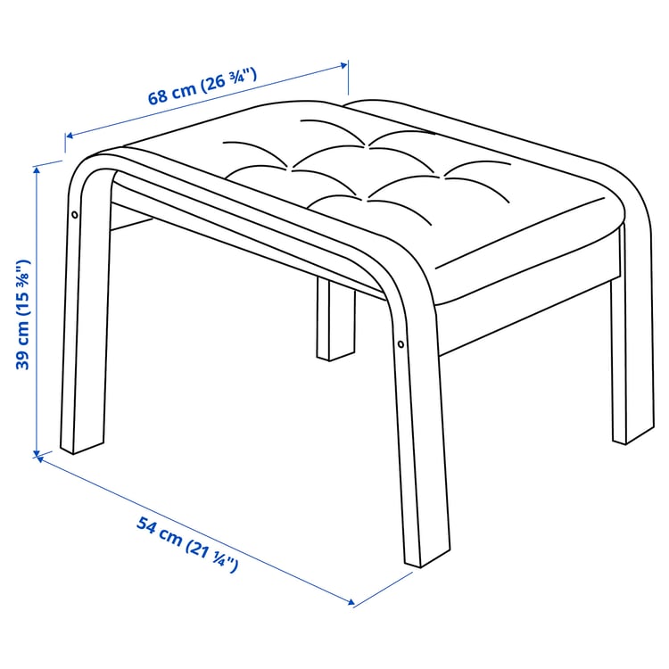POÄNG repose-pieds, bouleau plaqué/Grann noir - IKEA CA