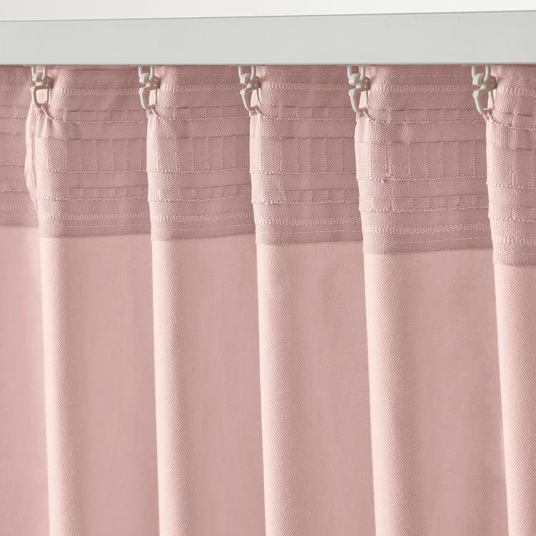 SANELA rideaux, 2 panneaux, rose clair/ruban fronceur, 140x250 cm ...