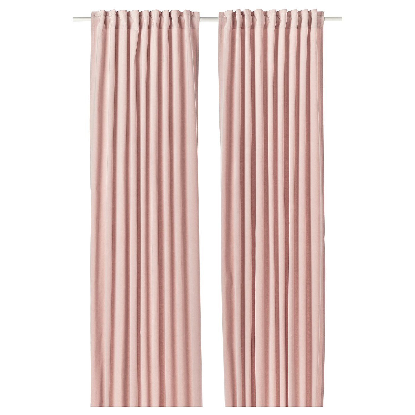 SANELA rideaux, 2 panneaux, rose clair/ruban fronceur, 140x250 cm ...
