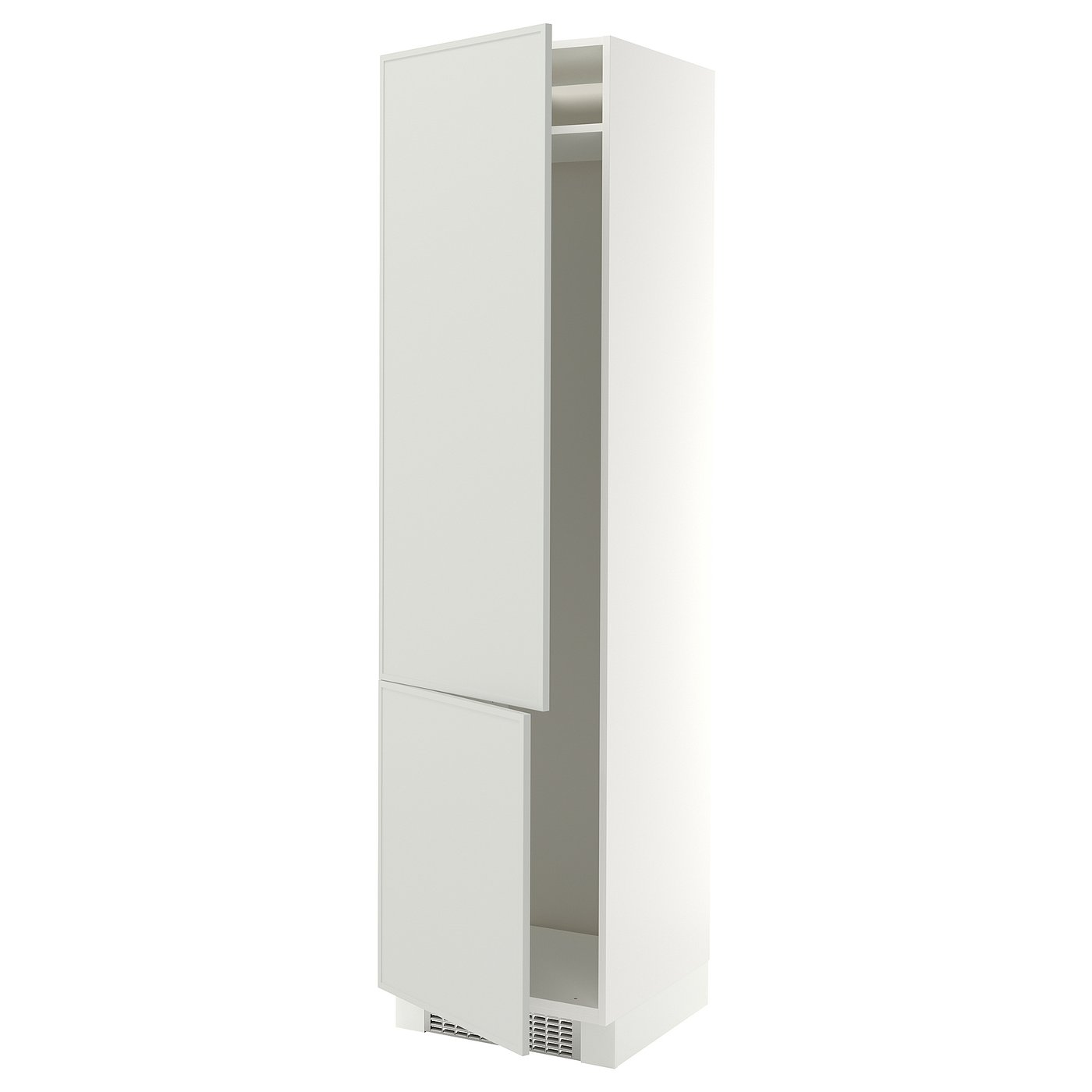 SEKTION armoire haute pr réfrig/congélateur, blanc/Aspudden gris clair ...
