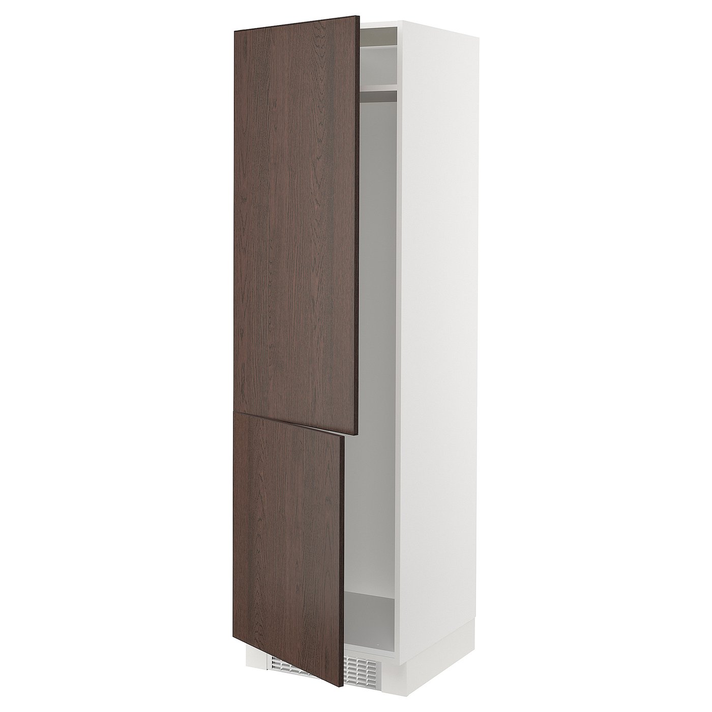 SEKTION armoire haute pr réfrig/congélateur, blanc/Sinarp brun ...
