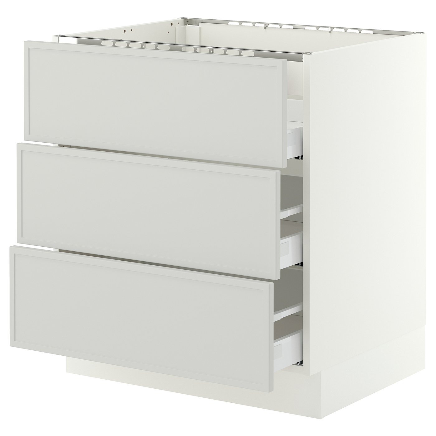 SEKTION / MAXIMERA arm inf tbl cui/3 faces/3 tiroirs, blanc/Aspudden ...