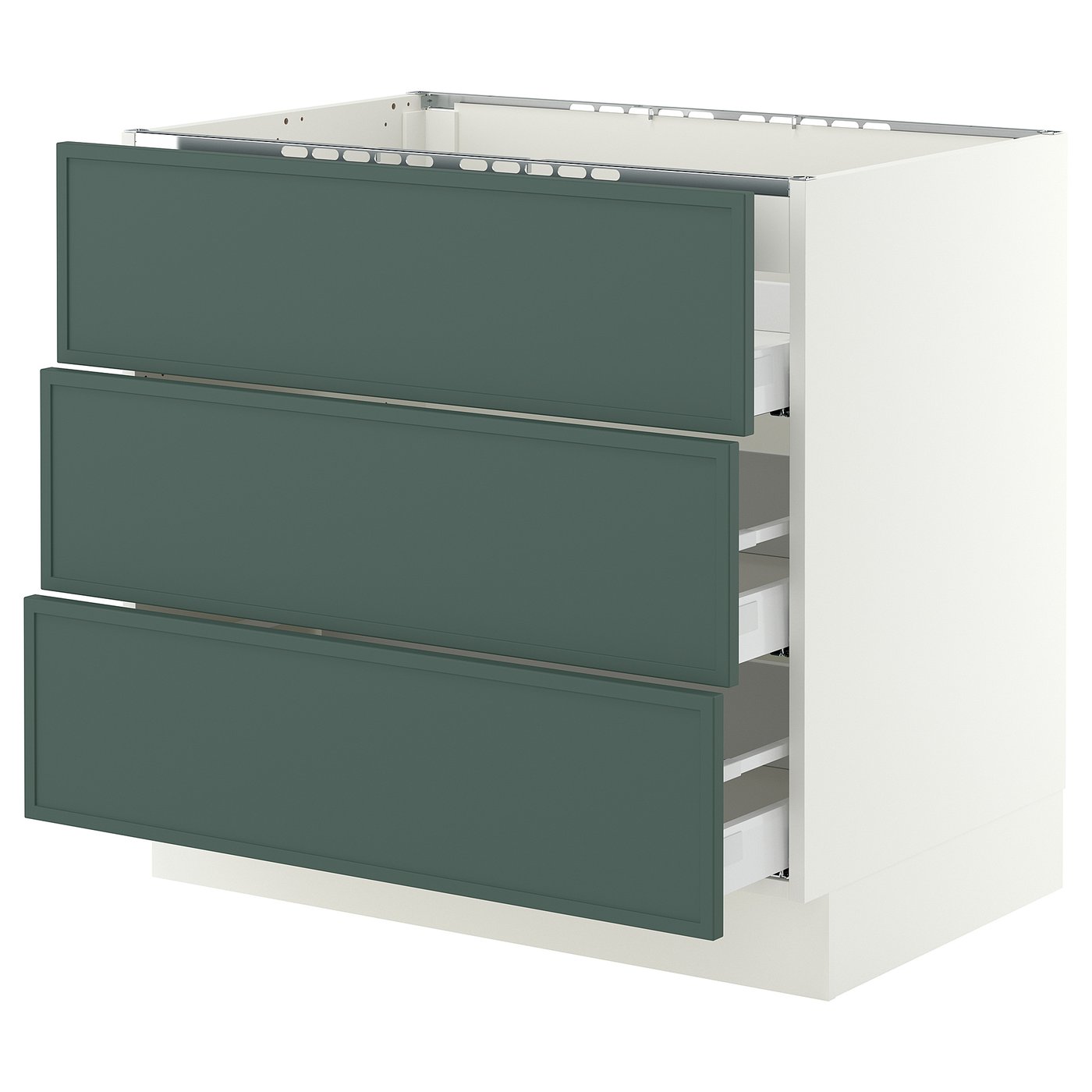 SEKTION / MAXIMERA arm inf tbl cui/3 faces/3 tiroirs, blanc/Aspudden ...