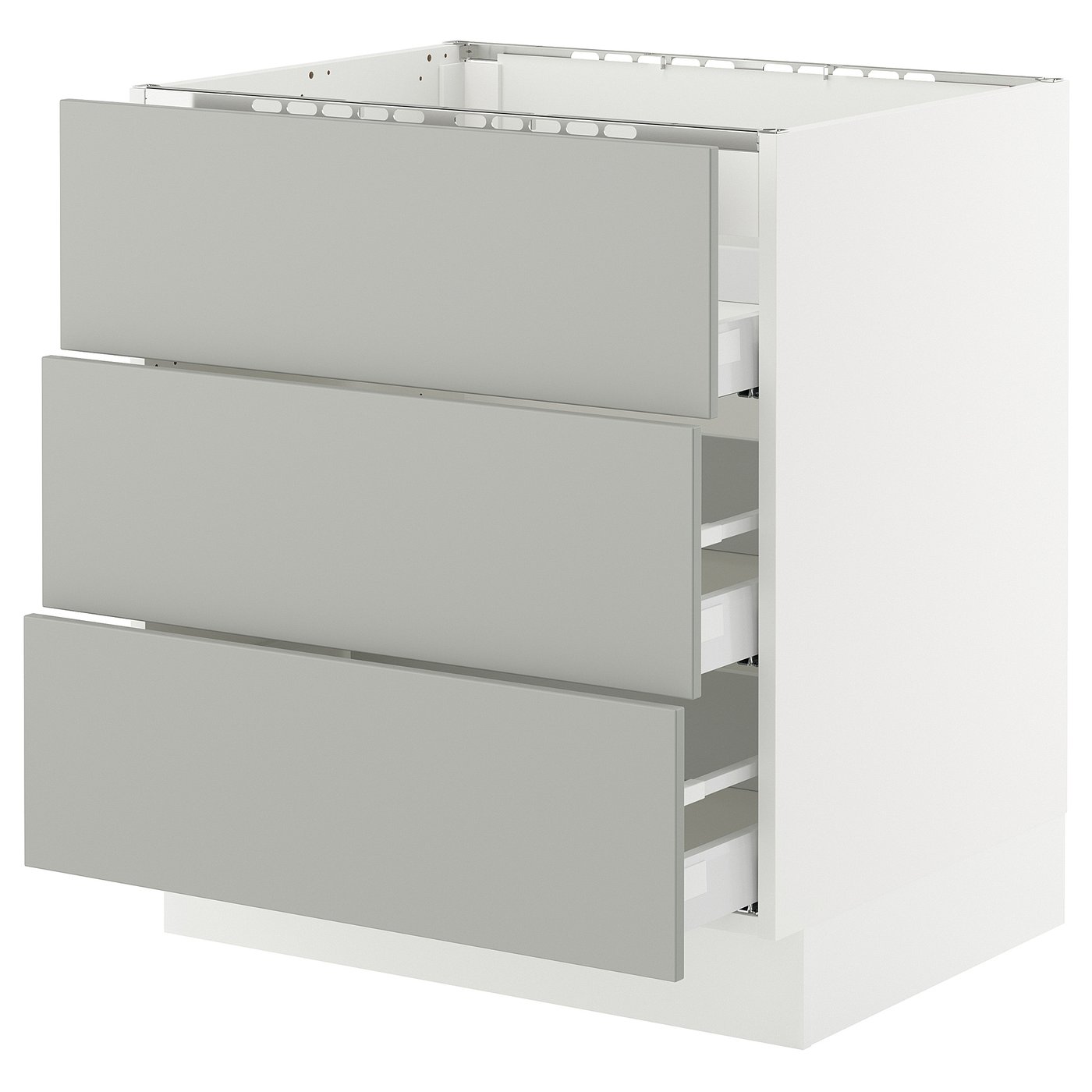 SEKTION / MAXIMERA arm inf tbl cui/3 faces/3 tiroirs, blanc/Havstorp ...