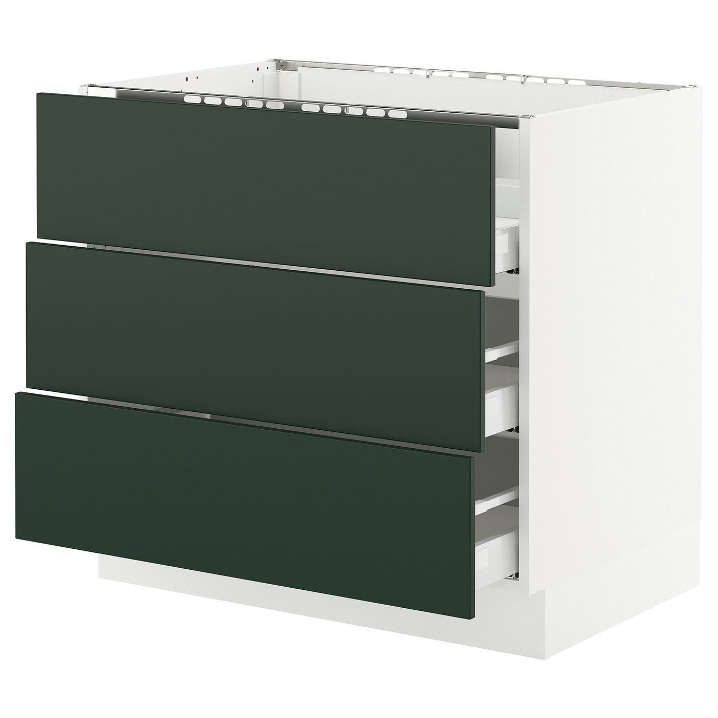 SEKTION / MAXIMERA arm inf tbl cui/3 faces/3 tiroirs, blanc/Havstorp ...