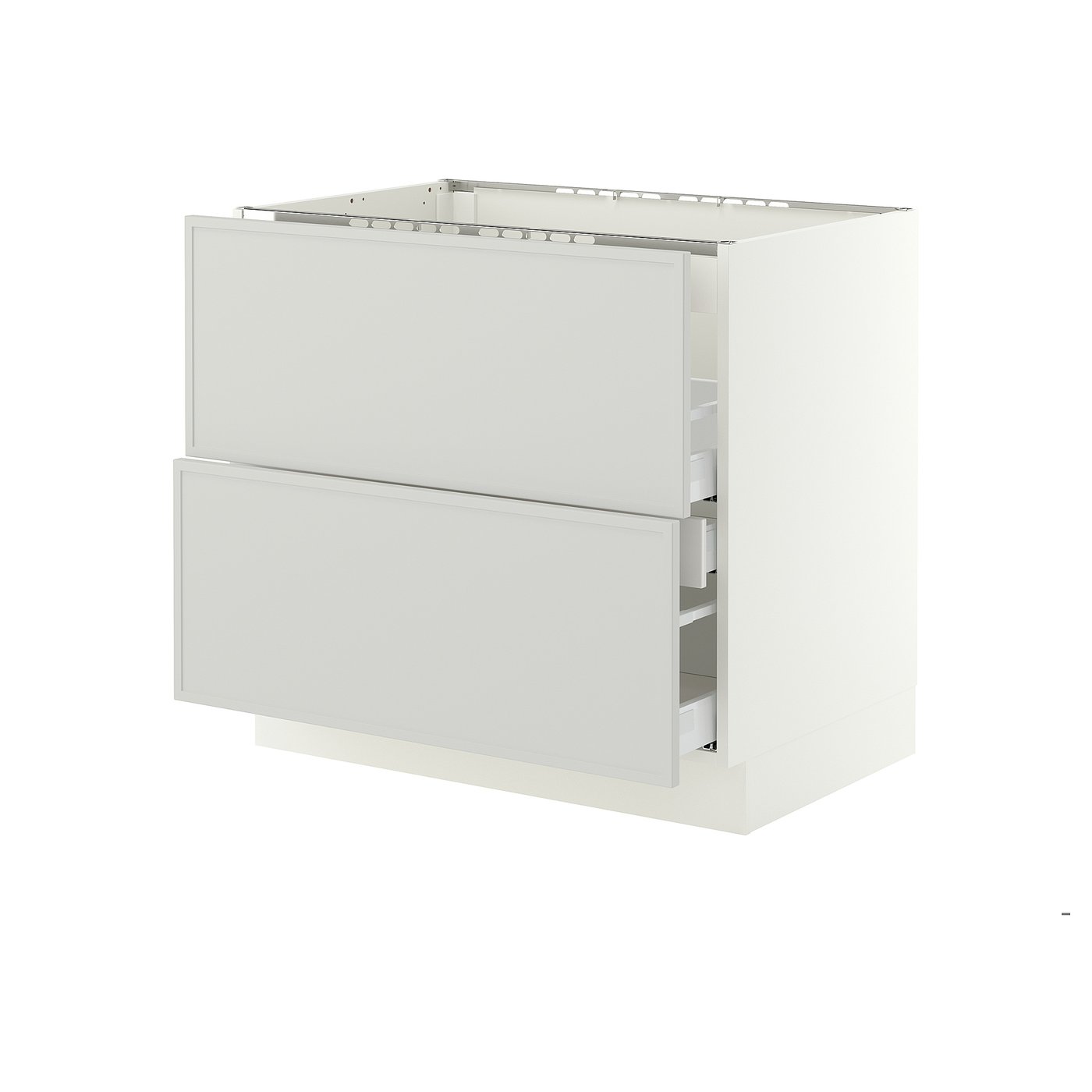 SEKTION / MAXIMERA arm inf tbl cuis/hotte int av tir, blanc/Aspudden ...