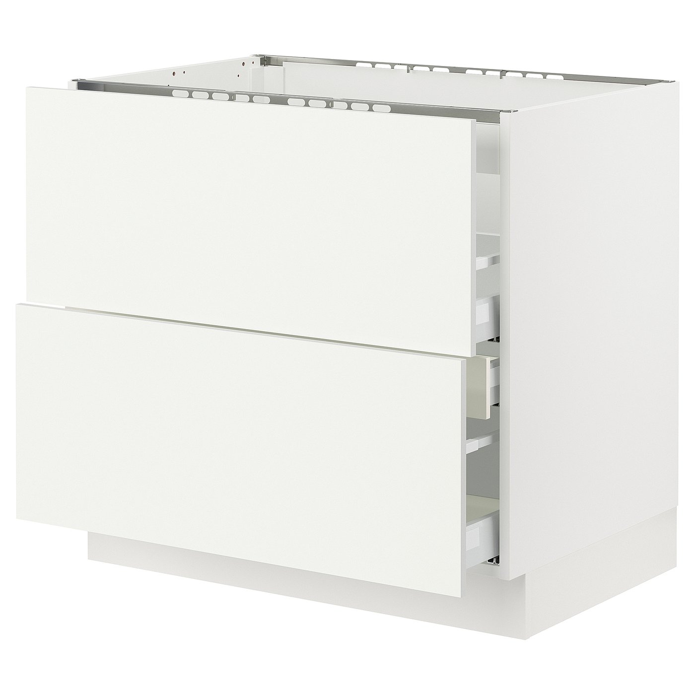 SEKTION / MAXIMERA arm inf tbl cuis/hotte int av tir, blanc/Vallstena ...