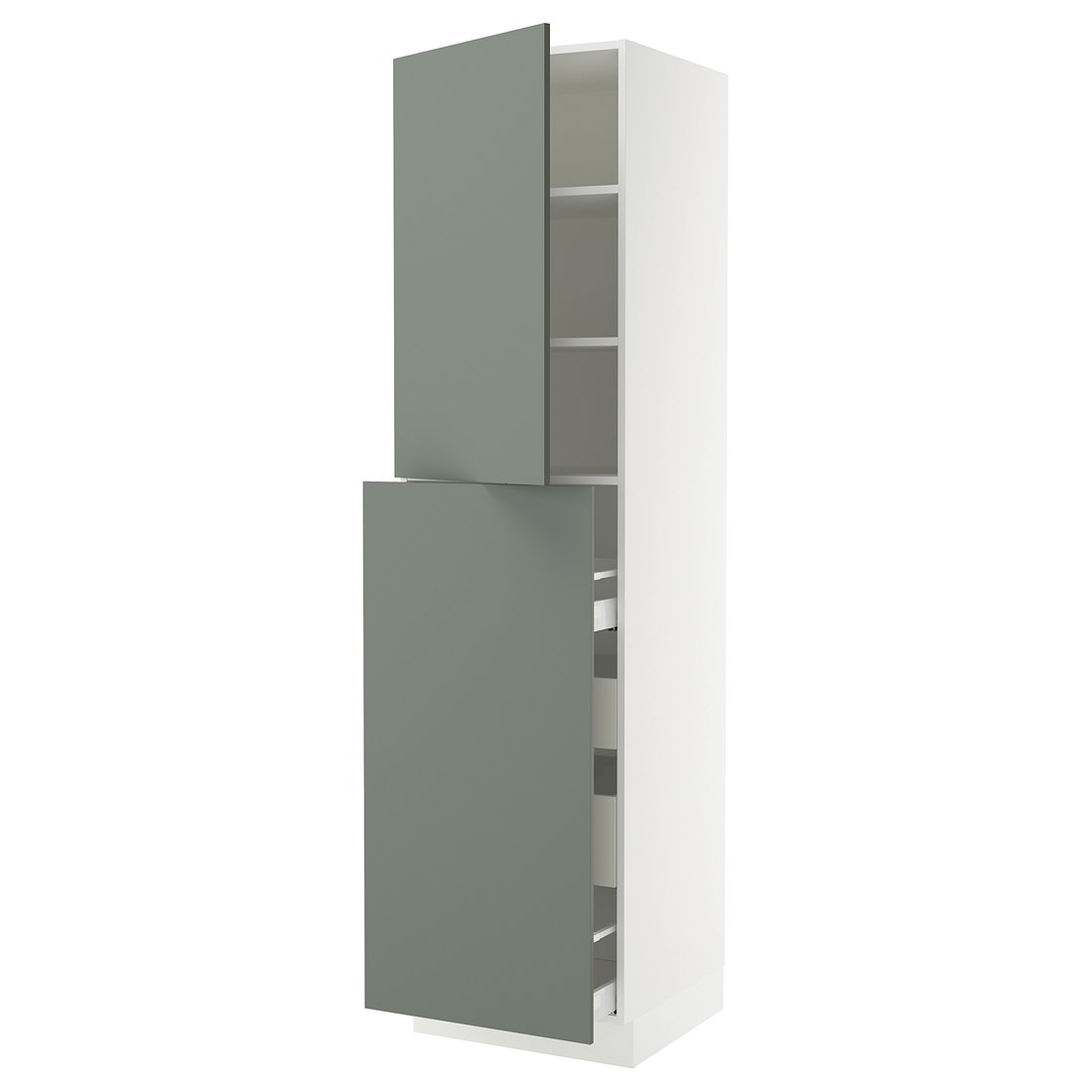 SEKTION / MAXIMERA armoire av 4t/1p/2tb coulis, blanc/Nickebo gris ...