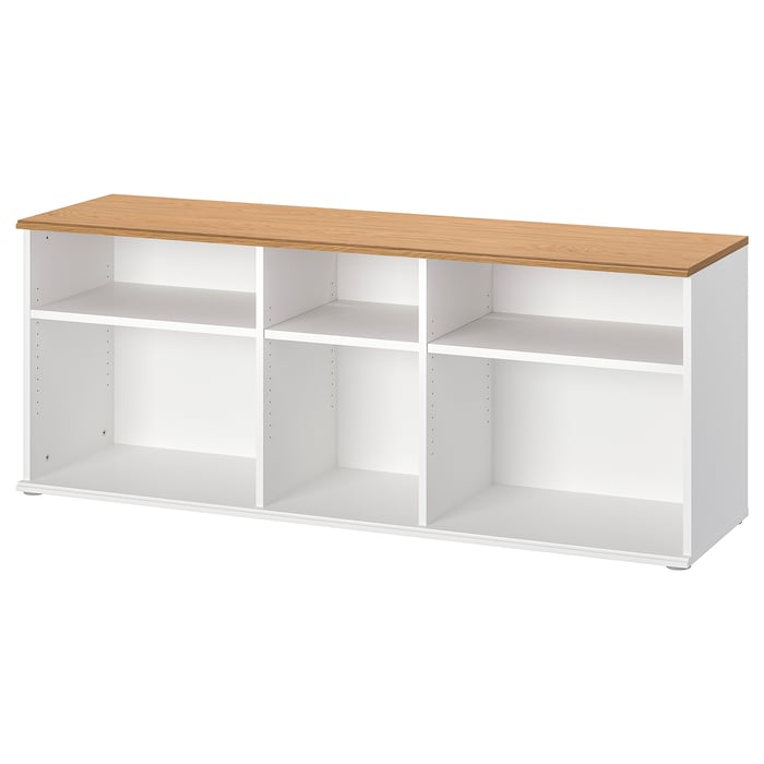 SKRUVBY meuble télé, blanc, 156x38x60 cm (613/8x143/4x235/8") - IKEA CA