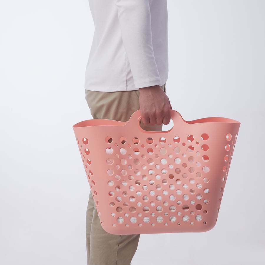 SLIBB Panier à lessive souple, rose, 6 gallon (24 l) - IKEA CA