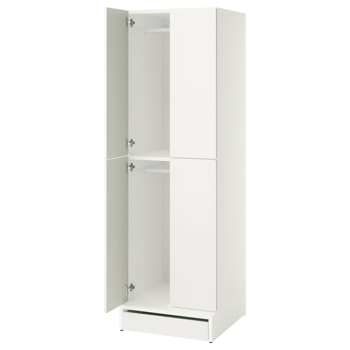 SMÅSTAD / UPPFÖRA armoire-penderie, blanc blanc/avec 2 tringles à vêtements, 60x65x196 cm (235 ...