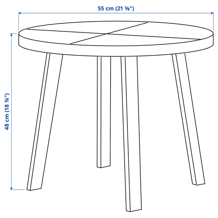 STOCKHOLM 2025 table d'appoint, chêne plaqué brun foncé, 55 cm (215/8") - IKEA CA