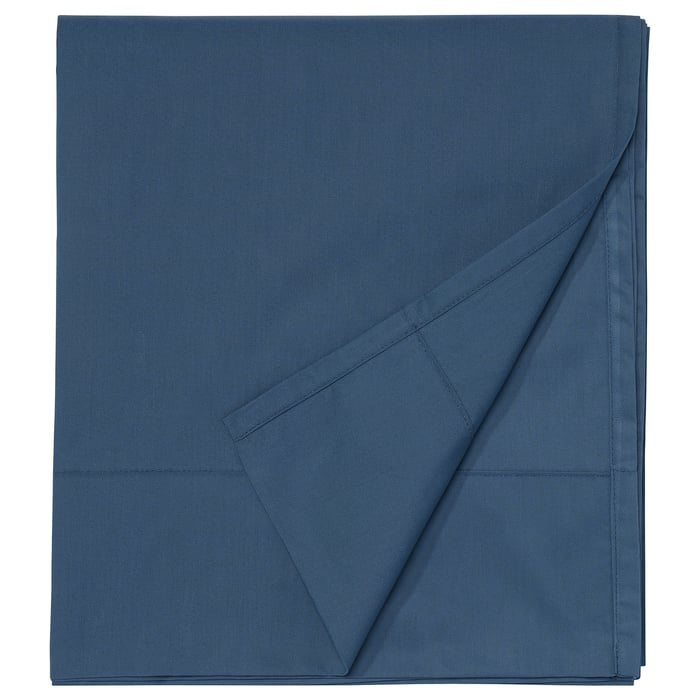 ULLVIDE drap plat, bleu foncé, 2 places - IKEA CA