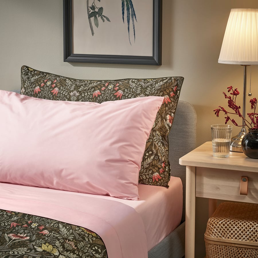 ULLVIDE drap plat, rose clair, Lit1 place, très grand - IKEA CA