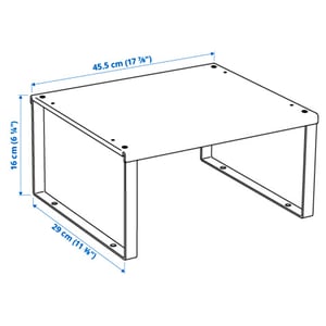 VARIERA Demi-étagère, blanc, 177/8x113/8x61/4" (46x29x16 cm) - IKEA CA