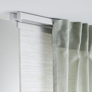 VIDGA Tringle-rail simple, fixations plafond incluses/blanc, 55" (140 ...