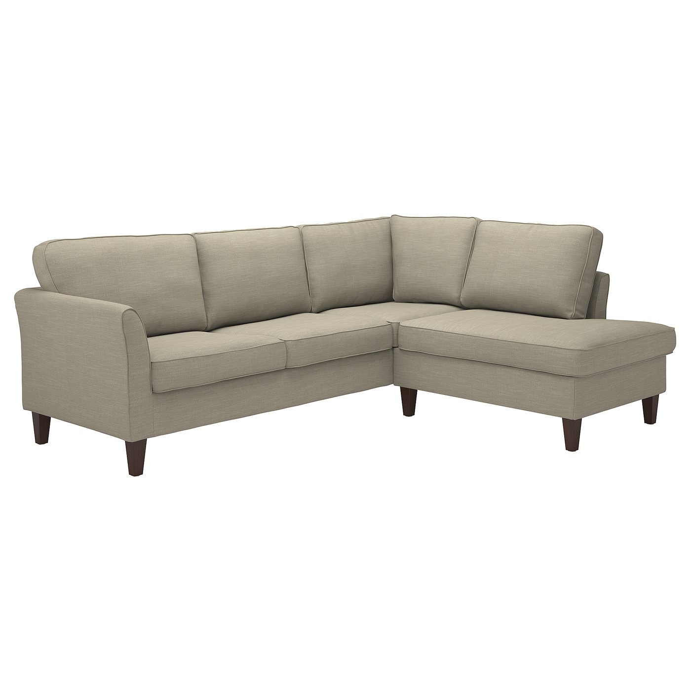EKHOLMA Ecksofa 4-sitzig ohne Abschluss, Hemmesta graubeige - IKEA Schweiz