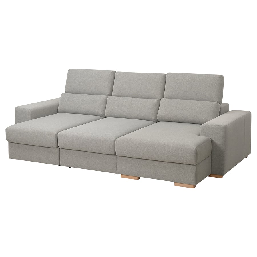 ISTABY 3er-Sofa mit Récamiere, rechts, Tibbleby beige/grau - IKEA Schweiz