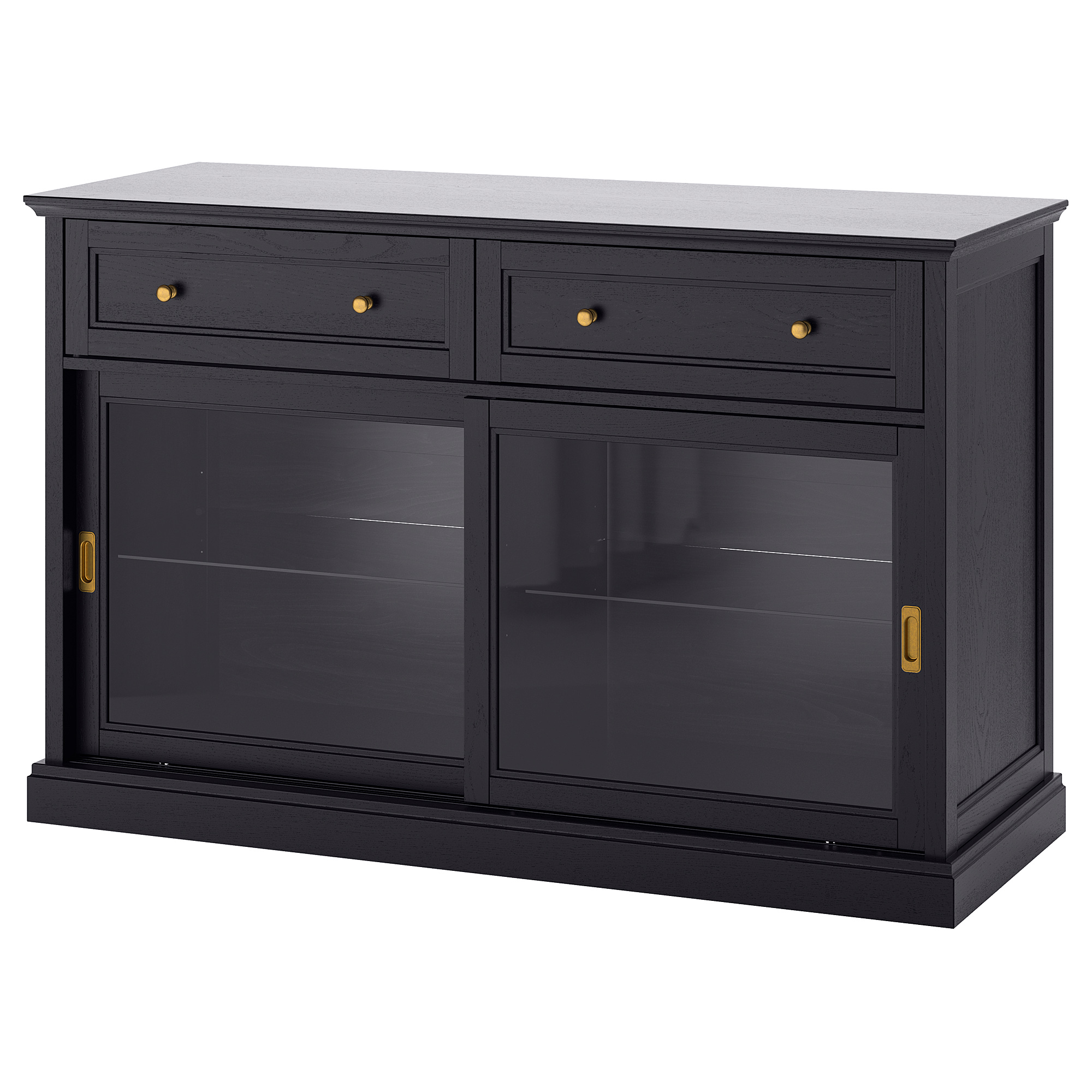 Malsjö Sideboard Grundelement Schwarz Gebeizt Ikea