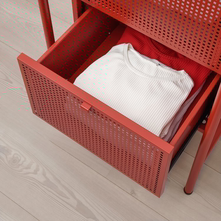 NIKKEBY Kommode mit 2 Schubladen, rot, 46x70 cm - IKEA Schweiz