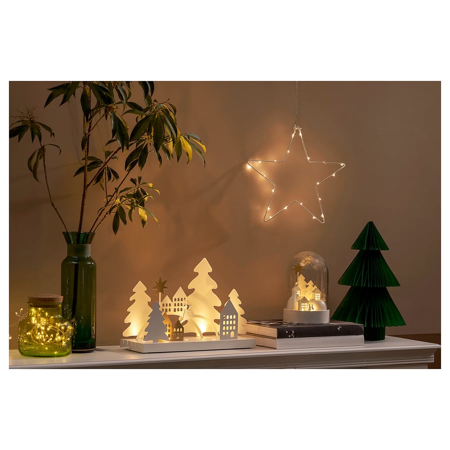 STRÅLA Tischdekoration, LED, Glocke/Dorf batteriebetrieben, 18 cm ...