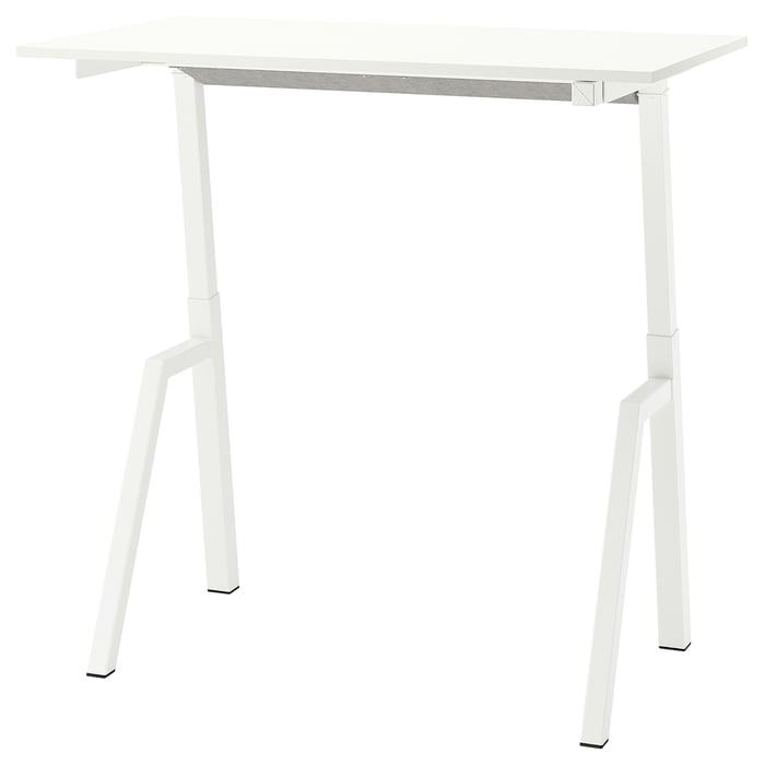 TROTTEN / FLINTAN Schreibtisch und Stuhl, elektrisch/weiß beige, 120x70 ...
